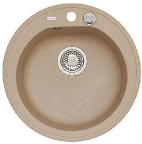 Alveus Niagara - Granitový dřez průměr 510 mm, s ovládáním odtoku, beige 1076855