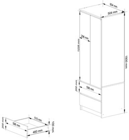 Šatní skříň Star 60 cm dub sonoma