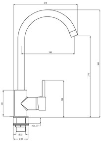 Deante Legato, nerezový dřez na desku 1-komorový Z/O 760x435x145 3,5" + dřezová baterie + sifon, vzor satyna, ZELA0113