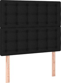 Box spring postel s matrací černá 90x190 cm textil 3137439