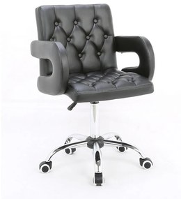 Židle SOFIA na kolečkách - černá