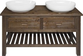 Sapho Sapho, BRAND umyvadlová skříňka 130x73x50cm, mořený smrk, BA131S