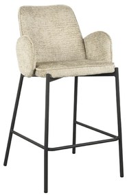 Barová židle Joni - béžová - výška tkaniny 65 cm