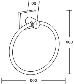 Mexen příslušenství, RUFO držák na ručníky Ring, chrom, 7050932-00