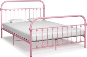 vidaXL Rám postele kov 120 x 200 cm [284494] Barva: Růžová