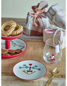 Krémové dezertní talíře s vánočním motivem z kameniny v sadě 2 ks ø 16 cm Yule – Bloomingville