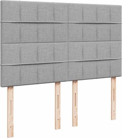 Box spring postel s matrací světle šedá 140 x 200 cm textil 3292079