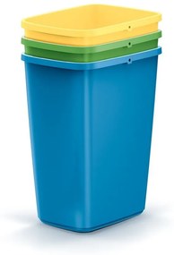 Sada 3 odpadkových košů COMPACTO 3x12 L vícebarevná