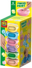 SES CREATIVE Barvy pastelové prstové baby set 6x 45ml v kelímku 00397