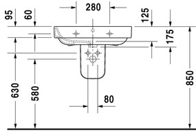 Duravit Happy D.2 - umyvadlo 65x50 cm 2316650000