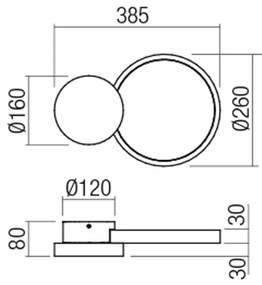 Redo 01-2533 stropní LED stmívatelné svítidlo Cronos pískově bílé, 29W, 3000K, 38cm