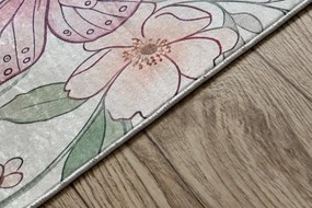 Dětský koberec protiskluzový BAMBINO 61450 krémový / růžový
