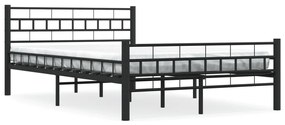 vidaXL Rám postele černý ocel 120 x 200 cm