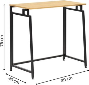 Skládací psací stůl 80x40x76 cm SPRINGOS HF0058 světle hnědý
