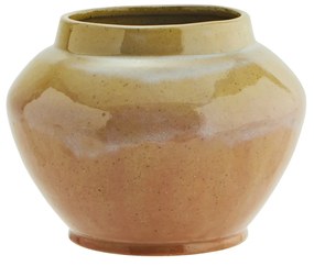 MADAM STOLTZ Kameninový obal na květináč Yellow/Pink/Orange 12,5 cm, oranžová barva, keramika
