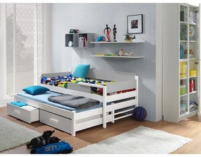 Dětská postel Cyprus 90, Matrace: ne, Barva: bílá + šedá