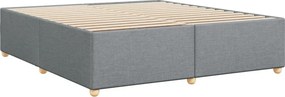 Rám postele bez matrace světle šedý 200 x 200 cm textil 3284757