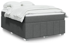 Box spring postel s matrací tmavě šedá 140x200 cm textil 3285478