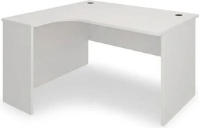 Rohový stůl SimpleOffice 140 x 120 cm, levý, bílá