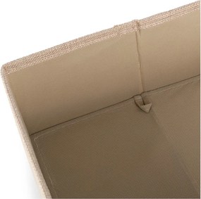 Béžový látkový úložný box 28x12x12 cm Sandy – Compactor