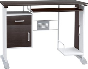 HOMCOM Moderní počítačový stůl 100Š x 52H x 75V cm Černý ořech a bílá