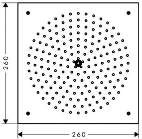 Hansgrohe Raindance, hlavová sprcha 260/260 1jet, chromová, HAN-26472000