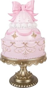 Luxusní dekorativní dort v růžovo-zlatém provedení - Ø 19*33 cm
