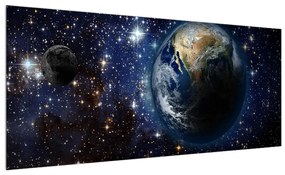 Vesmírný obraz planet (100x40 cm)
