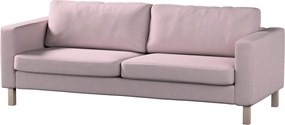 Potah na pohovku IKEA Karlstad, 3-místná, rozkládací barva růžová látka pletený vzor