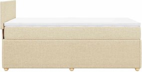 Box spring postel s matrací krémová 100 x 200 cm textil 3289665