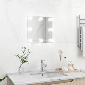 Nástěnné zrcadlo s LED osvětlením čtvercové sklo 3078635