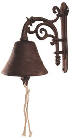 Zahradní zvonek Vilma, 20x19 cm, litina, hnědá