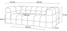 Tmavě šedá pohovka 232 cm Cloud – Bobochic Paris