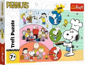 TREFL Puzzle Snoopy a přátelé / 200 dílků / 48 x 34 cm