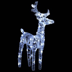 Vánoční sobi se sáněmi 160 LED 130 cm akryl 289979