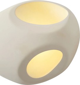 Japandi nástěnná lampa krémová kulatá 28 cm - Pietra