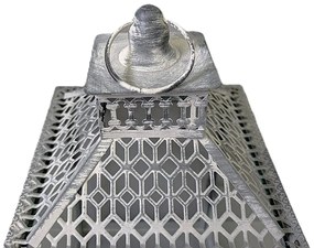 Lampa šedá patina kov se sklem 25139