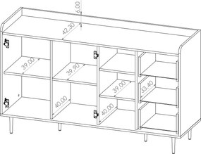 GAB Komoda NEFERTUM K2D3SZ, 150 cm