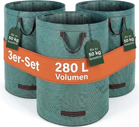 Zahradní taška sada 3 ks 280L max 50kg