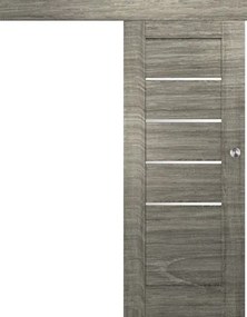 posuvné interiérové dveře na stěnu vasco doors IBIZA model 5 Průchozí rozměr: 70 x 197 cm, Orientace dveří: Levé dveře, Dekor: Dub stříbrný