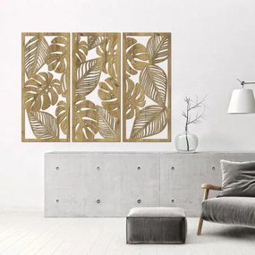 Třídílný obraz na zeď monstera | SENTOP HDF0523