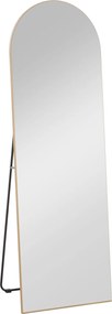 HOMCOM Zrcadlo v plné výšce, 50 x 150 cm, stojací zrcadlo, velké bezrámové nástěnné zrcadlo, do obývacího pokoje, ložnice, zlatý odstín | Aosom