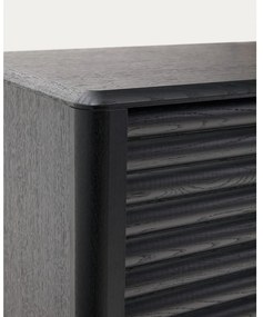 Černá skříňka v dekoru dubu 104,5x144x40 cm Lenon – Kave Home
