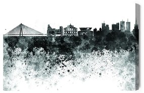 Obraz Černobílé Panorama Varšavy Nedostatek Nedostatek Plátno Canvas 120x80