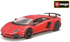 Kovový model bburago 1:24 lamborghini aventador lp 750-4 sv red