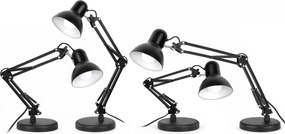Toolight Toolight, JNH043-1TD, stolní lampa 2v1 s podstavcem a svorkou, 1× E27, černá, OSW-56234