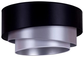 Duolla | Duolla - Stropní svítidlo TRIO 1xE27/15W/230V pr. 45 cm černá/stříbrná | DU601566