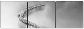 Obraz na plátně - Most v mlze - panoráma 5275QB (90x30 cm)