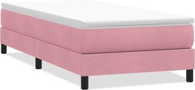 Postel Box Spring bez matrace růžová 80x210 cm samet 3315806