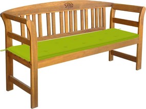 vidaXL Zahradní lavice s poduškou 157 cm masivní akáciové dřevo [3064274] Barva: Vzor listí